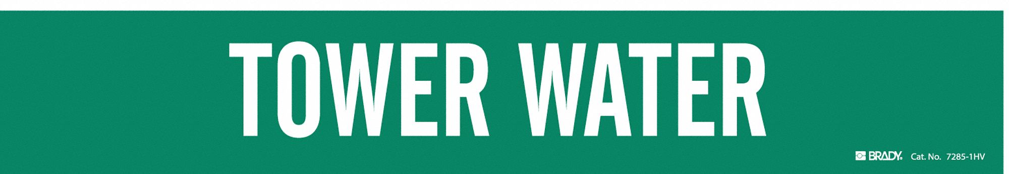 Tower Water, Green, Pipe Marker - 6N637|7285-1HV - Grainger