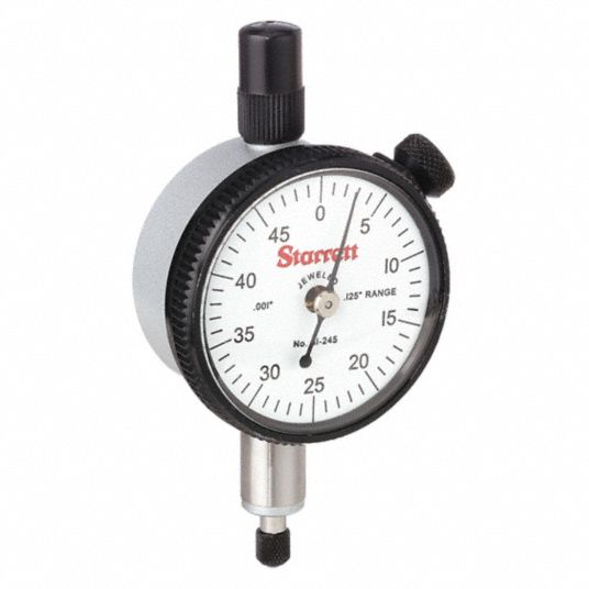 STARRETT, 0 in to 0.125 in Range, Continuous Reading, Dial Indicator - Lug Back - 6NAW9|81-245J ...