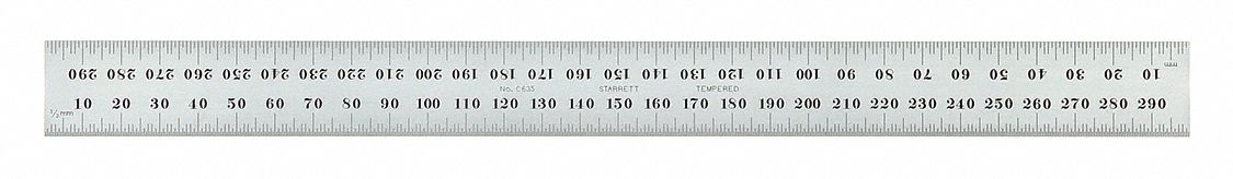 STARRETT, C635-300, 300 mm, Steel Rule - 6NAX8|C635-300 - Grainger