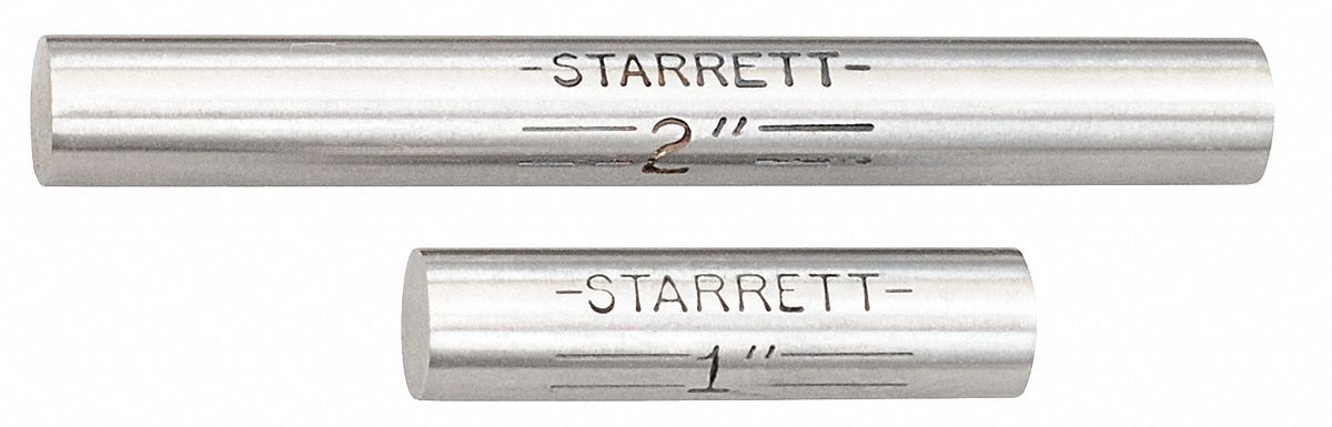STARRETT, Inch, 1 in/2 in Lg, Micrometer Setting Standard Set - 6NCA0 ...