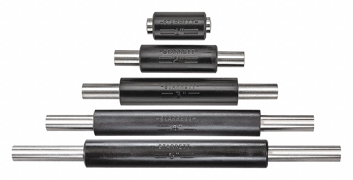 STARRETT, Inch, 1 in/2 in/3 in/4 in/5 in Lg, Micrometer Setting ...