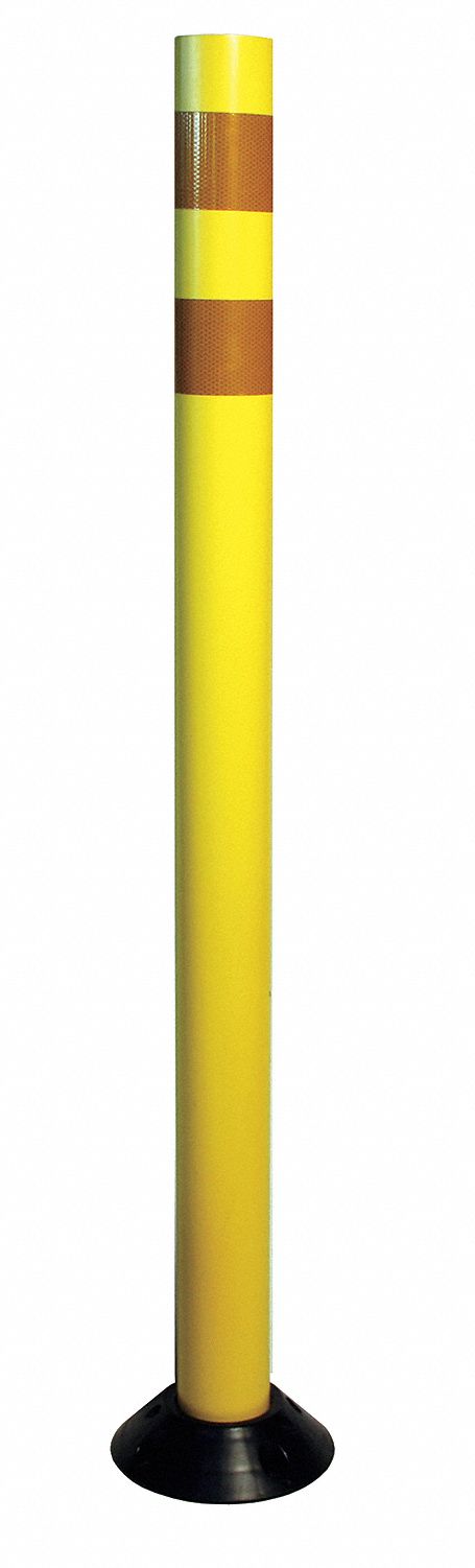 Meets MUTCD Requirements, Permanent, Channelizer Post and Base - 6NDW9 ...