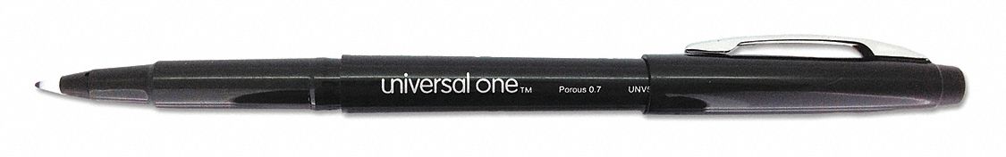 UNIVERSAL ONE, Black, 0.7 mm Point Size, Rollerball Pen - 6NDZ4 ...