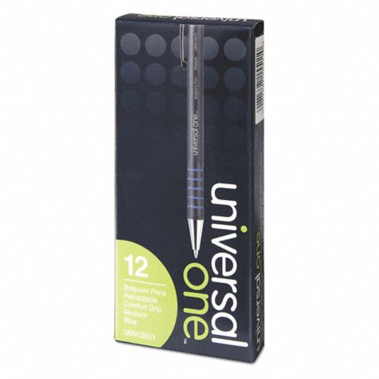UNIVERSAL ONE, Blue, 1 mm, Ballpoint Pen - 6NEE2|UNV15511 - Grainger