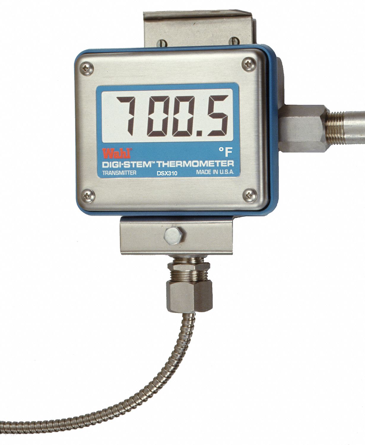 Digital Process Thermometer, Type K Thermocouple Sensor Type, 200° to ...