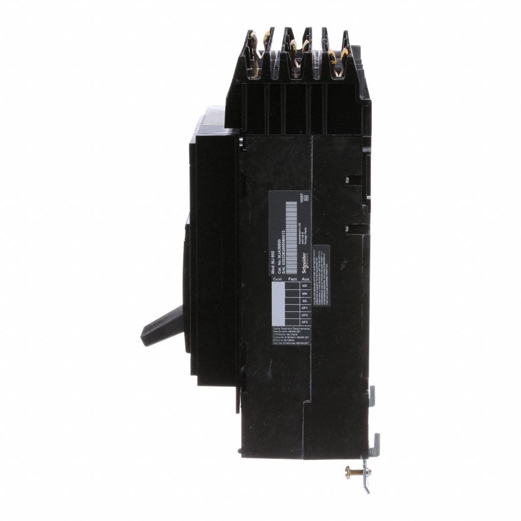 SQUARE D Molded Case Circuit Breaker: 600 A Amps, 25kA at 600V AC, Adj ...