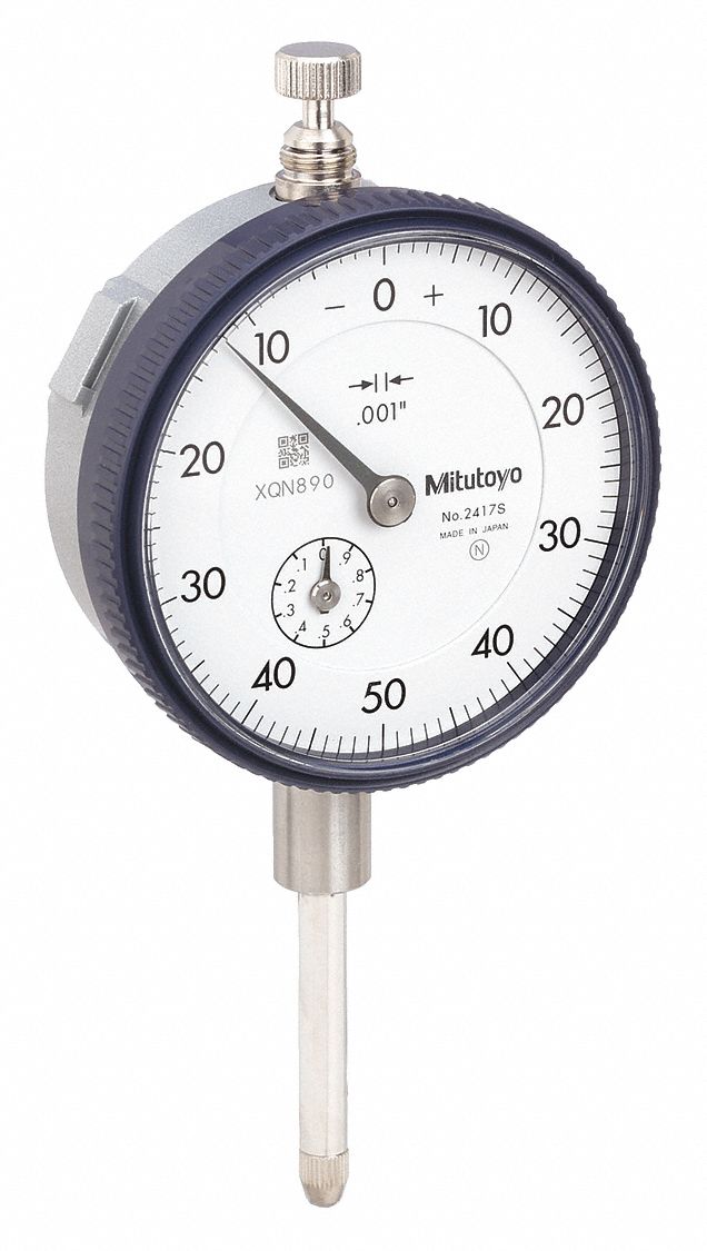 MITUTOYO DIAL INDICATOR, LUG BACK, 0 TO 1 IN RANGE, BALANCED READING, 0 ...