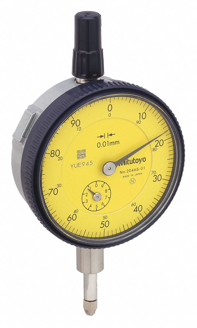 MITUTOYO, 0 mm to 10 mm, Metric, Dial Indicator - Lug Back - 6NRC5|2046S-01 - Grainger