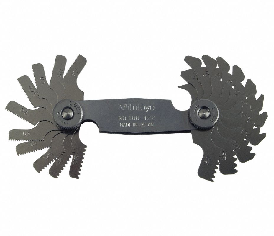 MITUTOYO Calibrador de Paso para Roscas/Tornillos Métrico , Ángulo de ...