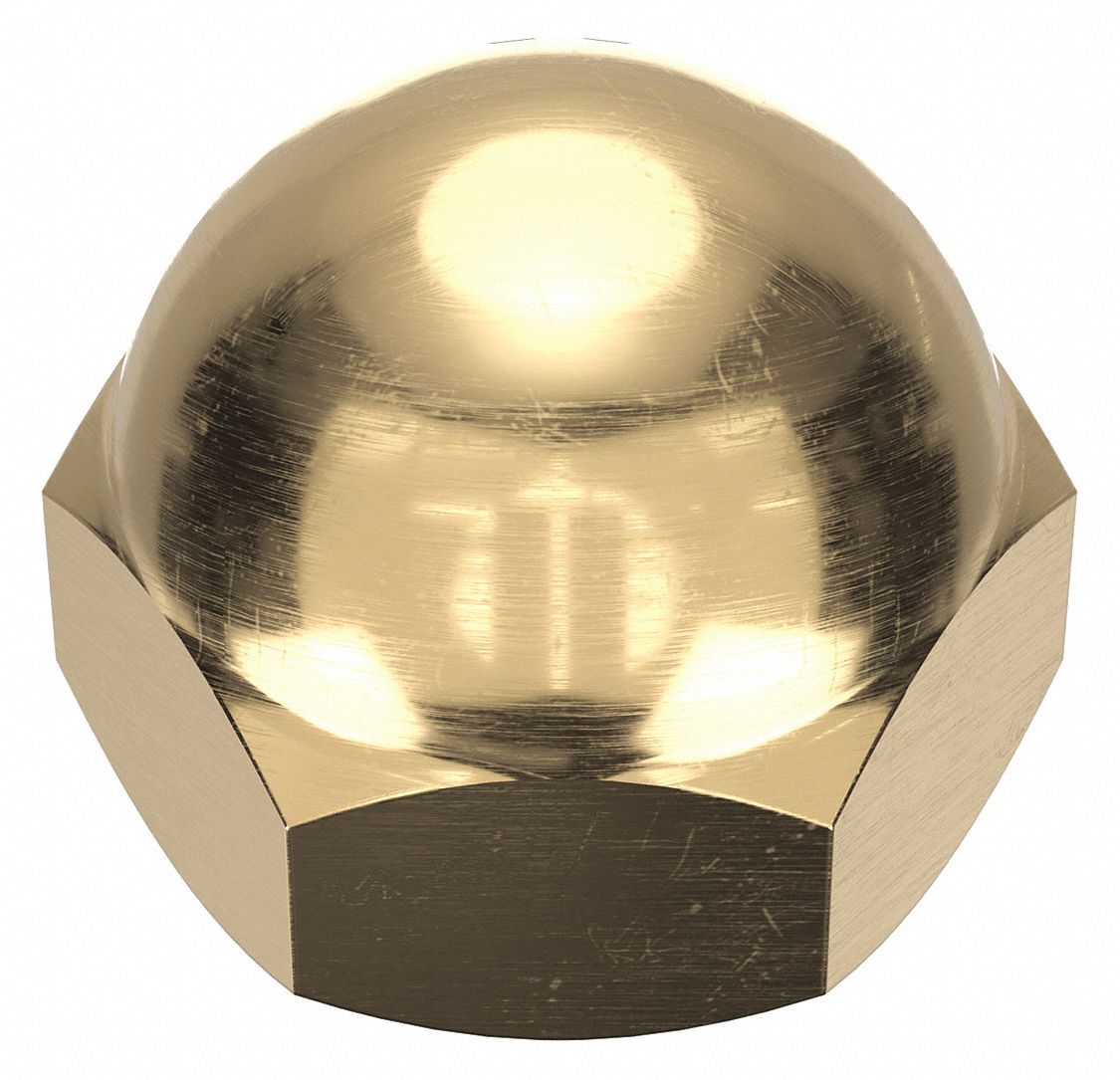 1/4"-20 Thread, Plain, Cap Nut - 6NU57|CPB048 - Grainger