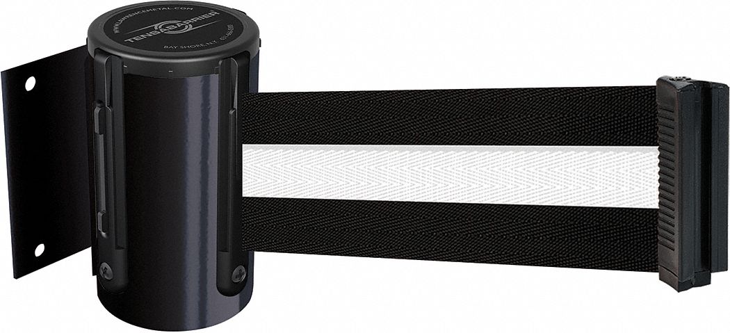 TENSABARRIER Barrera de Cinta Retráctil, Ménsula, 7-1/2 pies, Negro ...