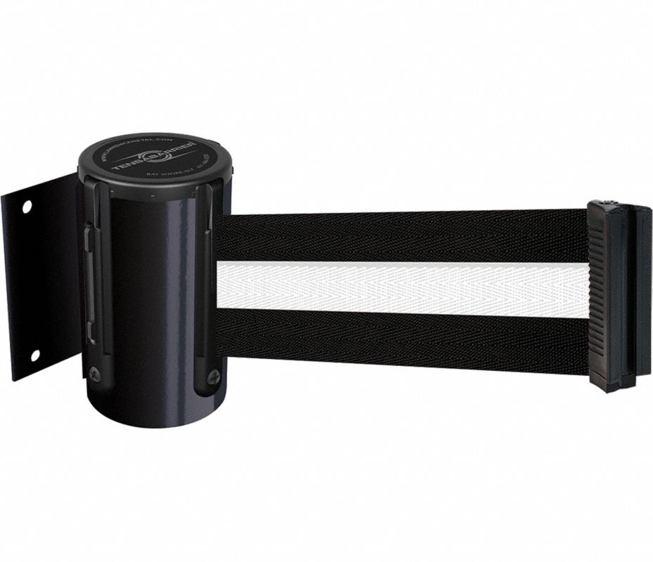 TENSABARRIER Barrera de Cinta Retráctil, Ménsula, 7-1/2 pies, Negro ...