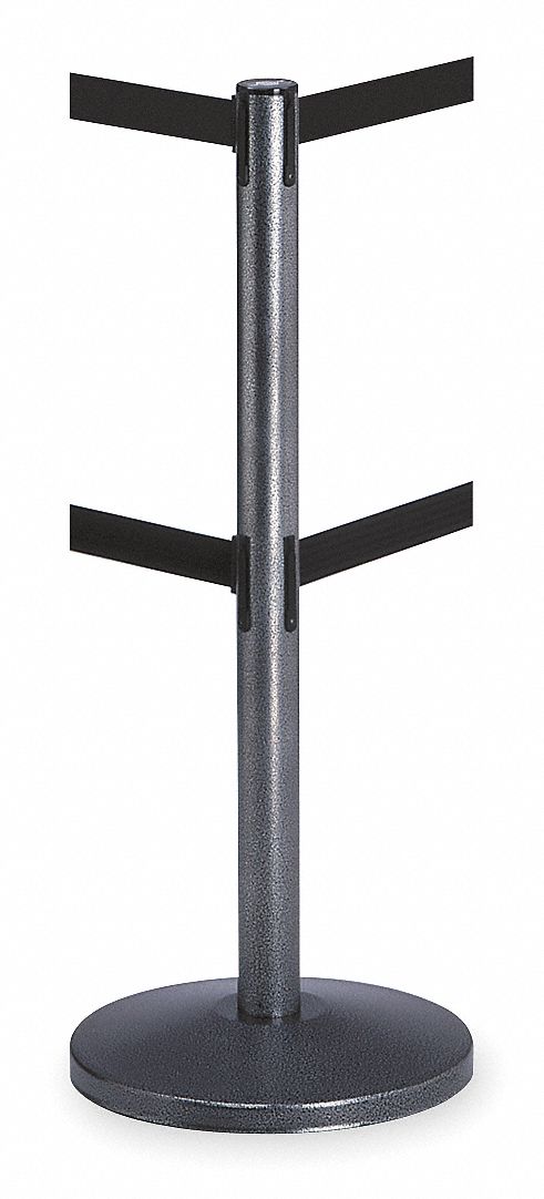 Barrier,Crowd Control,H38In,Black - Grainger