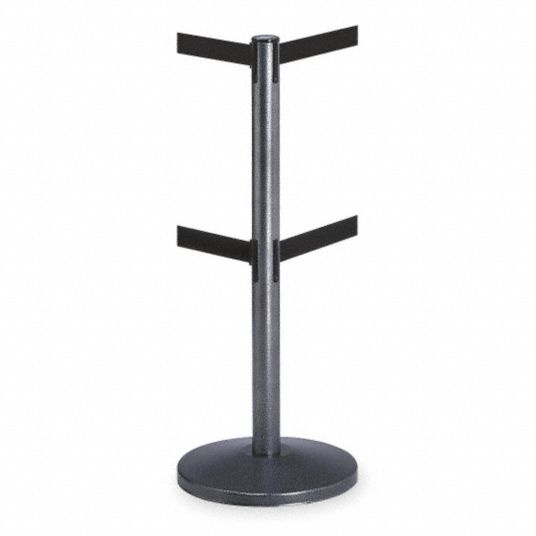 Barrier,Crowd Control,H38In,Black - Grainger
