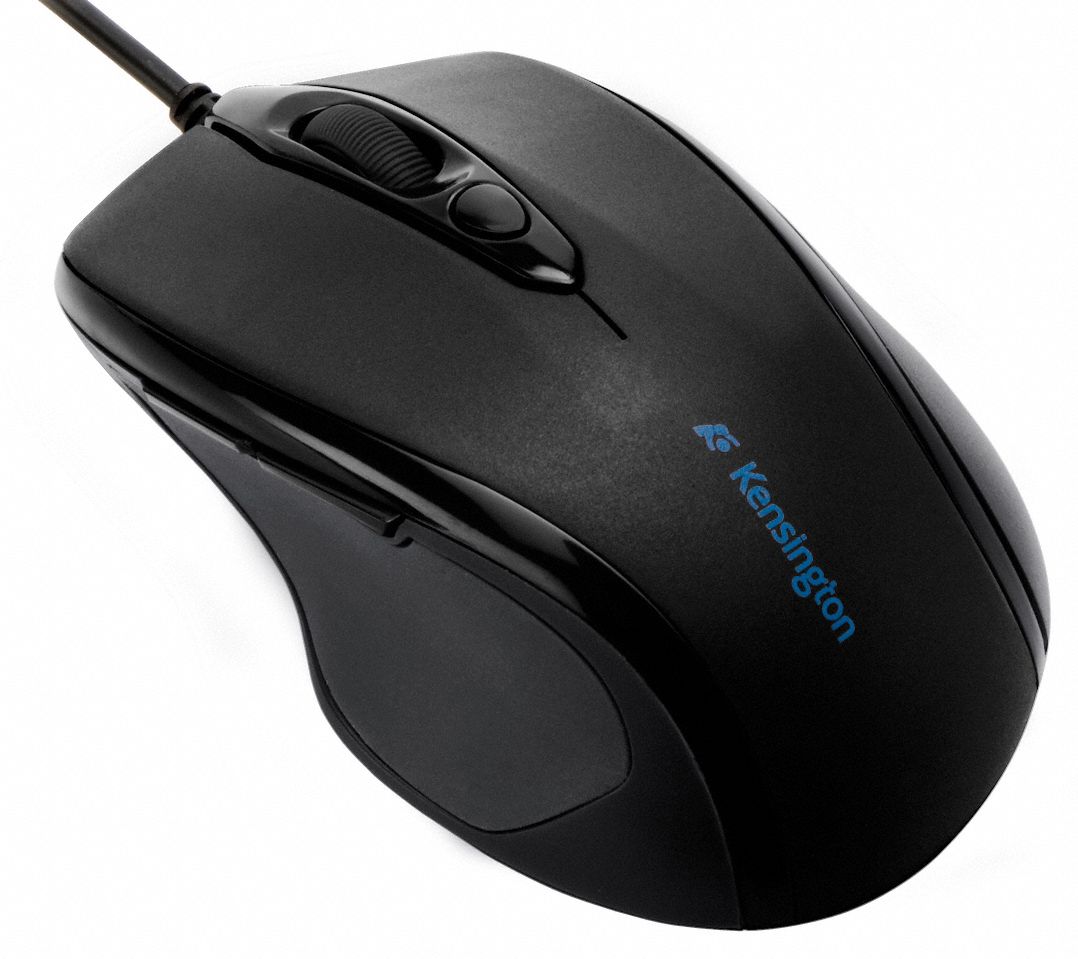 KENSINGTON Mouse: Corded, Optical, 3 Buttons, Black, USB - 6NWC8 ...