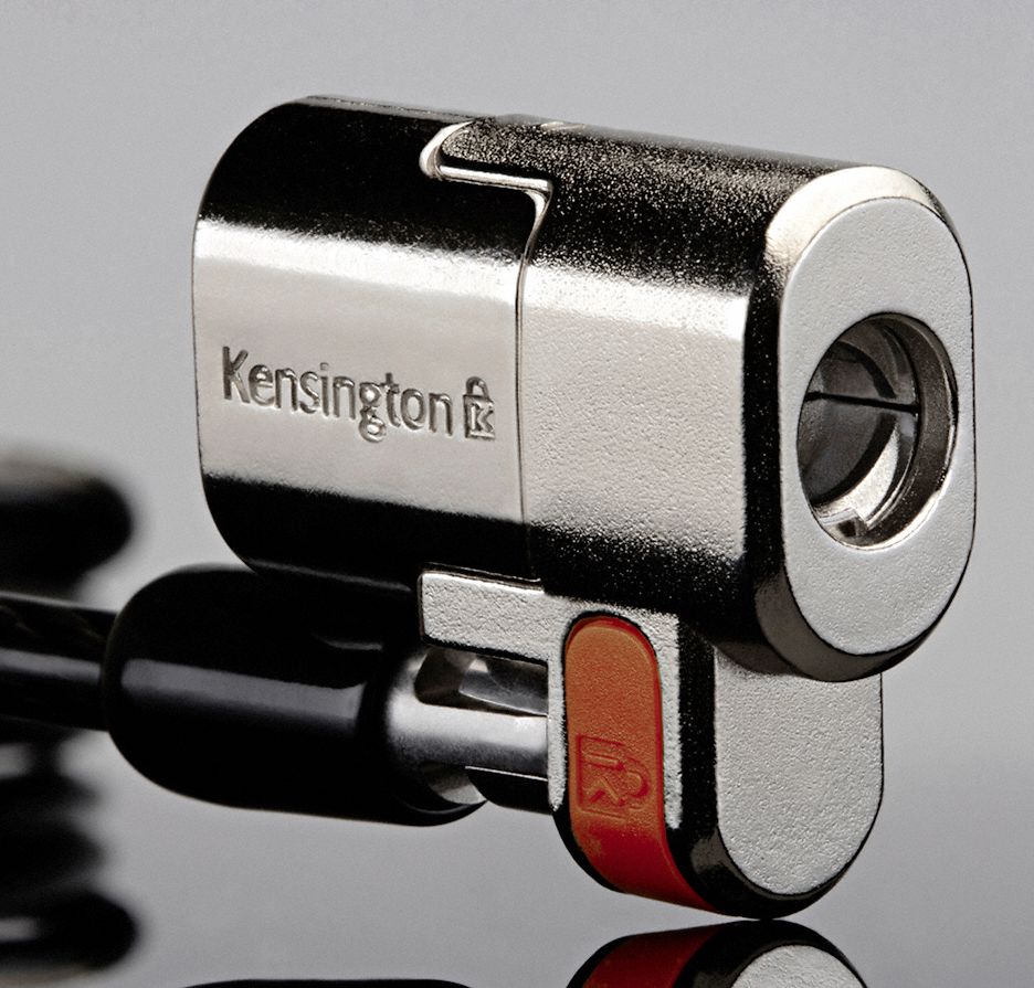 KENSINGTON Cable Lock: Keyed Different, 5 ft Cable Lg, 1/5 in Cable Dia ...