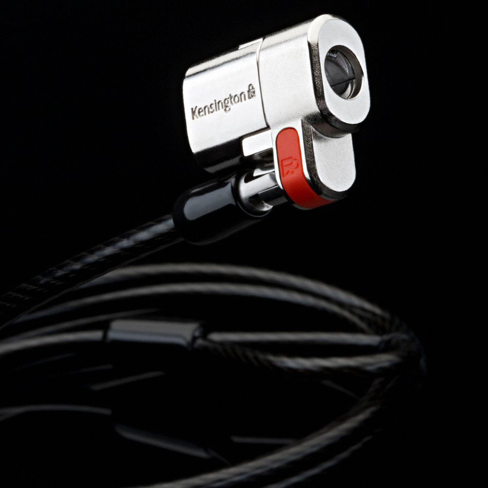 KENSINGTON Cable Lock: Keyed Different, 5 ft Cable Lg, 1/5 in Cable Dia ...