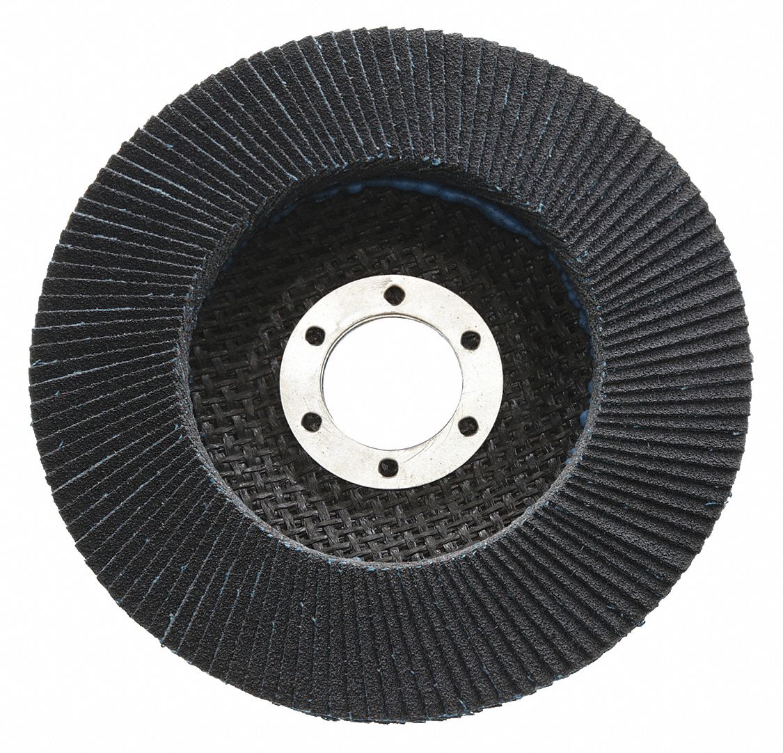 Type 27, Flap Disc, Zirconia Alumina, 4 1/2 in Disc Diameter, 120 ...