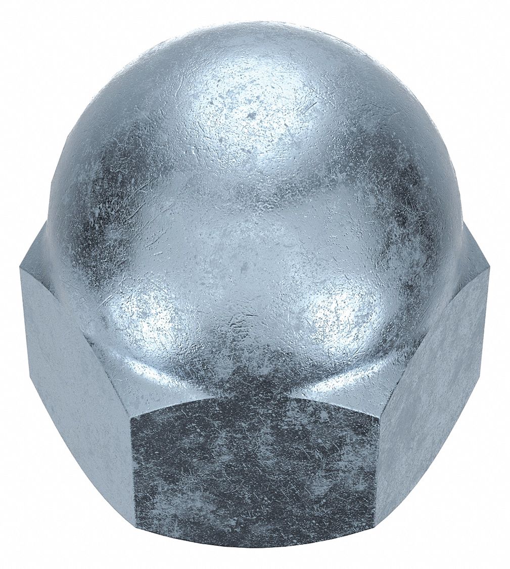 7/16"-14 Thread, Zinc-Plated, Cap Nut - 6NY18|CPB092 - Grainger