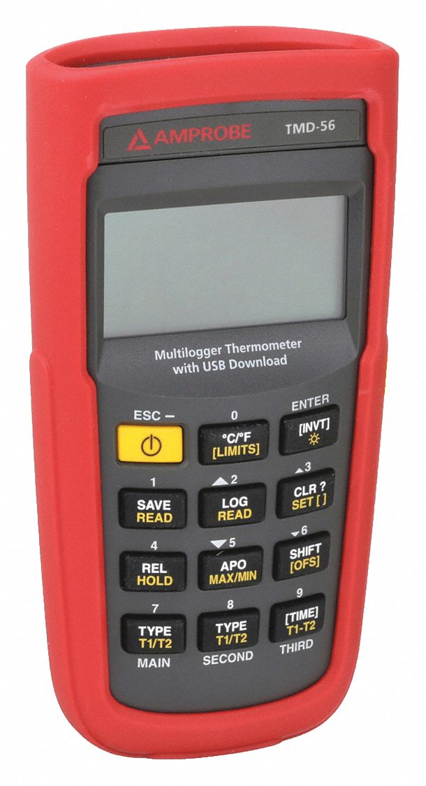 AMPROBE, ±0.05% Accuracy, USB, Thermocouple Thermometer - 6NZG9|TMD-56 ...