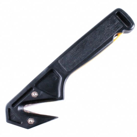 Utility Knife, Black, Steel, 7 3/8 in Overall Length, Number of Blades ...