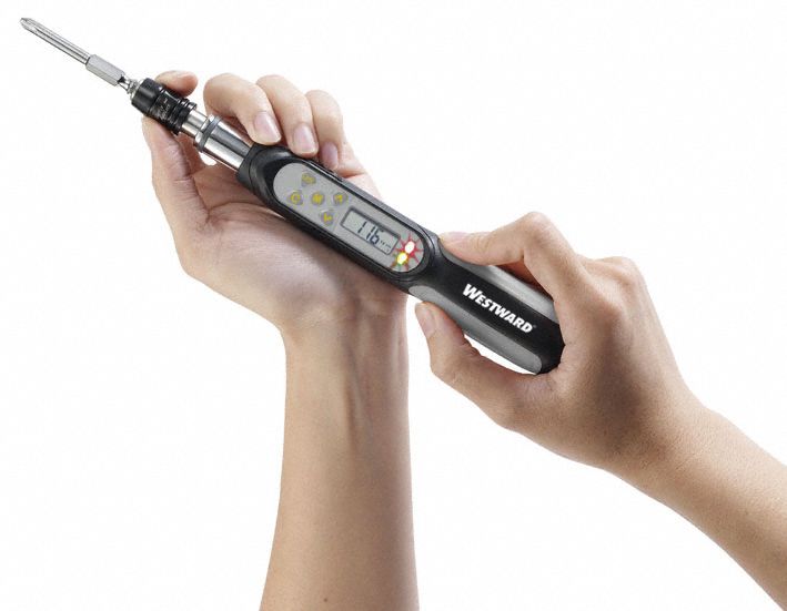 WESTWARD Torque Screwdriver: 1/4 in Tip Size, 0.01 in-lb Primary Scale ...