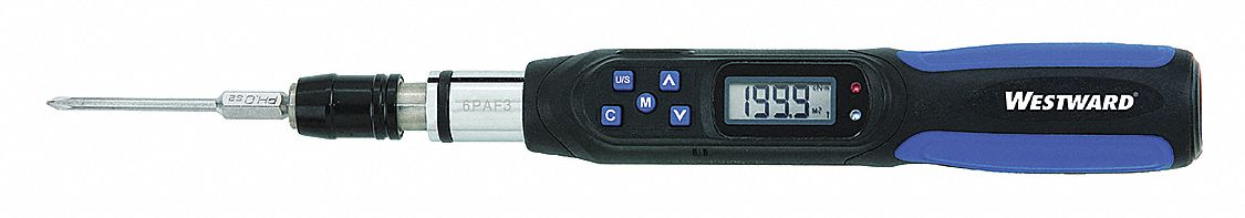 WESTWARD, 1/4 in Tip Size, 0.44 in-lb Min Torque, Torque Screwdriver ...