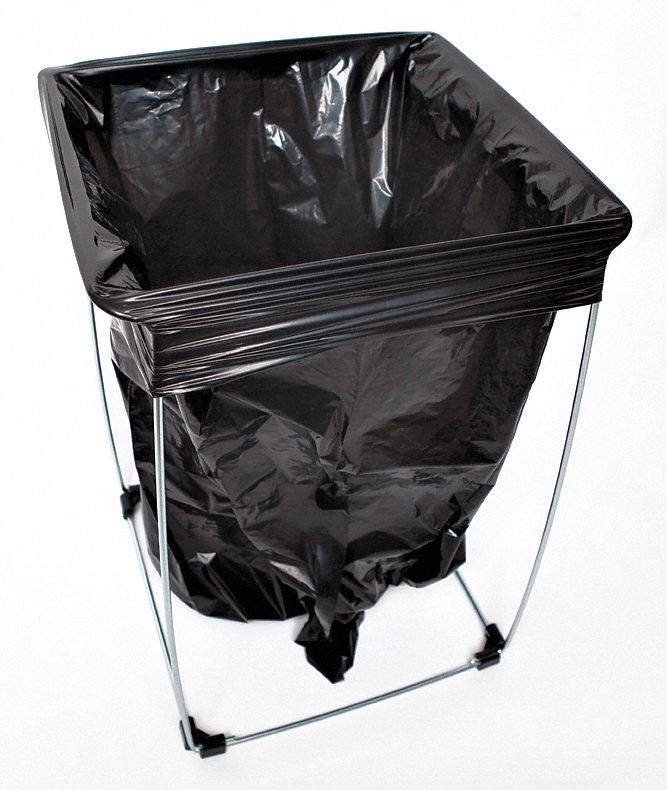 Portable Bag Holder, 18 in Width, 23 in Height, 14 in Length, For Use ...