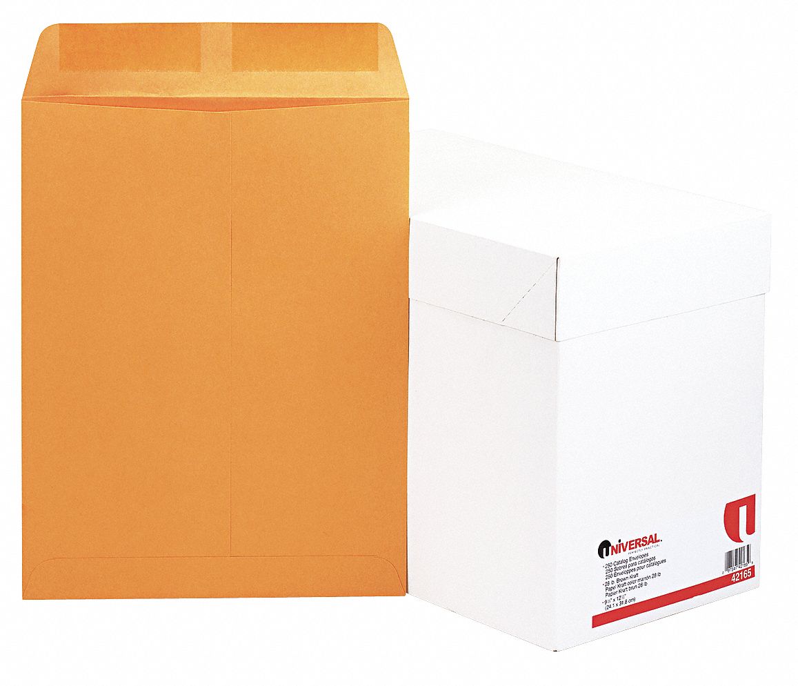 UNIVERSAL, #12-1/2 Envelope Size, Kraft, Multipurpose Envelopes - 6PDN6 ...