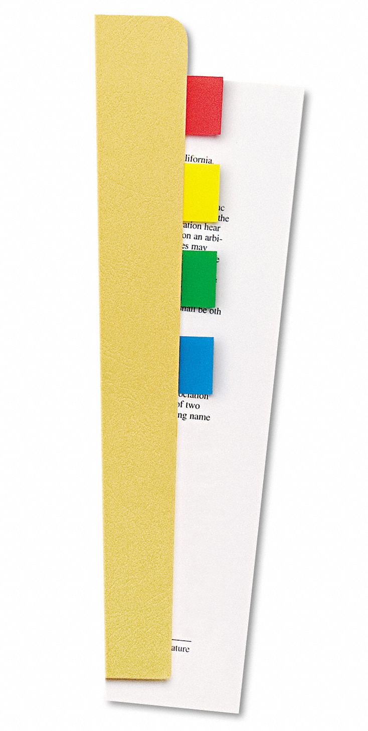 UNIVERSAL ONE Sticky Flags: Blue/Green/Red/Yellow, 35 Sheets per Pad, 4 ...
