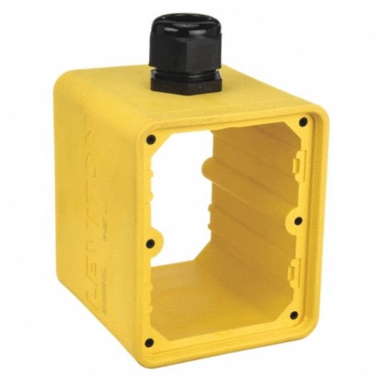 Portable Outlet Box, Number of Gangs 2, Number of Inlets 2, 5.65 in ...