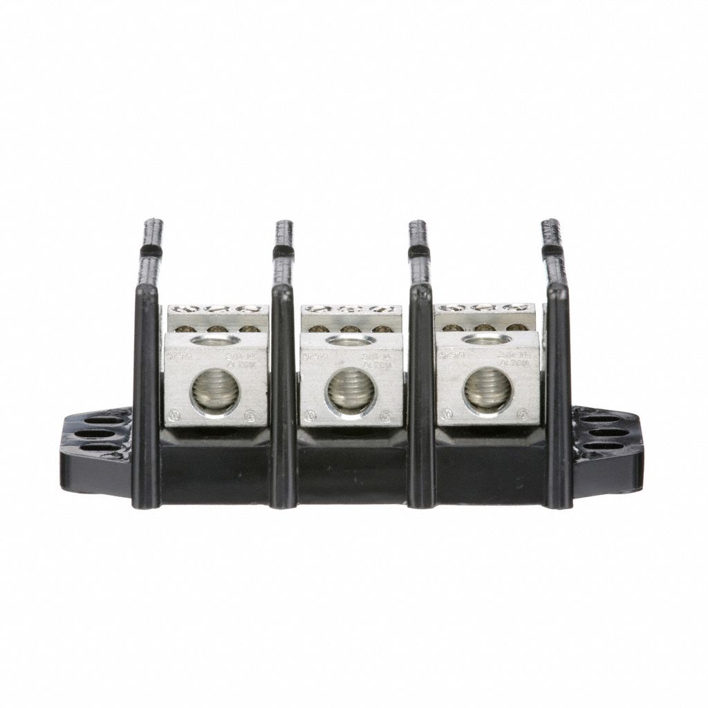 SQUARE D Power Distribution Block: 3 Poles, Surface Mount - 6PGG0|9080LBA362106 - Grainger