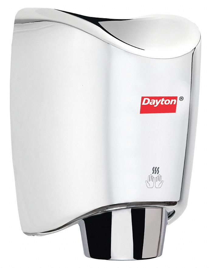 DAYTON Aluminum, Fixed Nozzle, Automatic, Hand Dryer, 120 - 6PGK6|6PGK6 ...