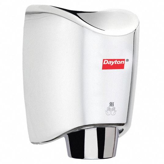Aluminum, Fixed Nozzle, Automatic, Hand Dryer, 120 - Grainger
