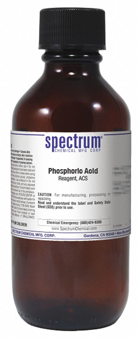 SPECTRUM H3PO4, Rgnt, ACS, 500mL, Gls - 6PJF8|P1095-500MLGL - Grainger