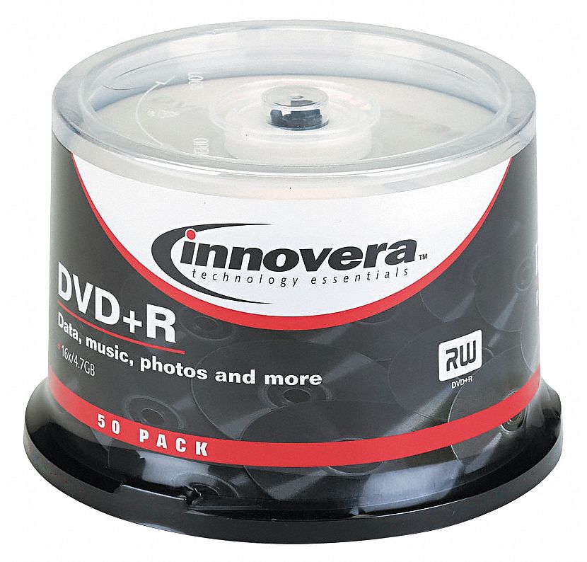 INNOVERA, Write Once, Silver, DVD-R Disc - 6PKN2|IVR46851 - Grainger