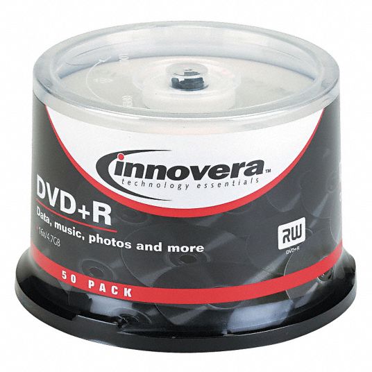 INNOVERA, Write Once, Silver, DVD-R Disc - 6PKN2|IVR46851 - Grainger