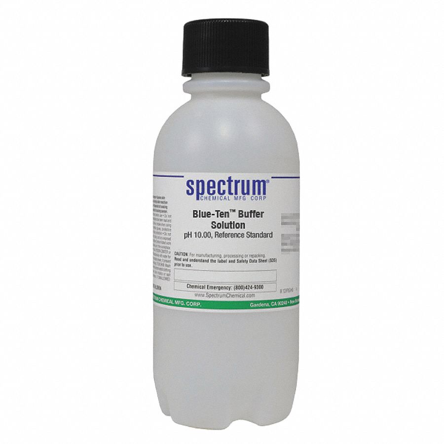 Lab, 500 mL, Buffer - pH 10 - Blue - 6PKT7|B1172-500MLPL - Grainger