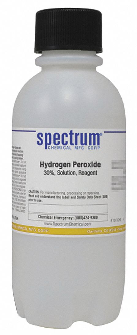 Lab, 500 mL, Hydrogen Peroxide - 6PMX3|H1070-500MLPL - Grainger