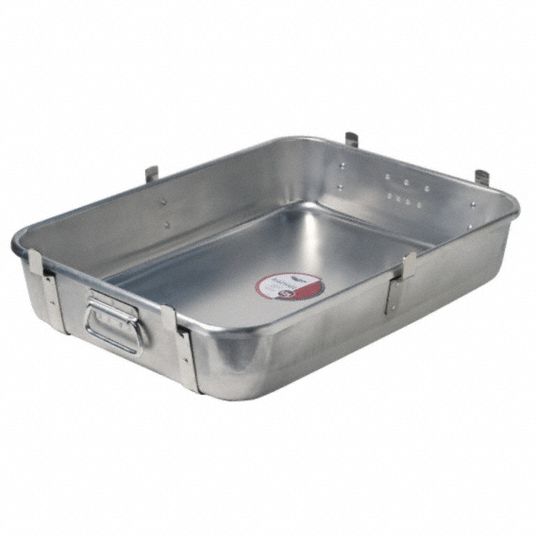 VOLLRATH, Roasting Pan with Drop Handles Pan, Aluminum, Roasting Pan ...