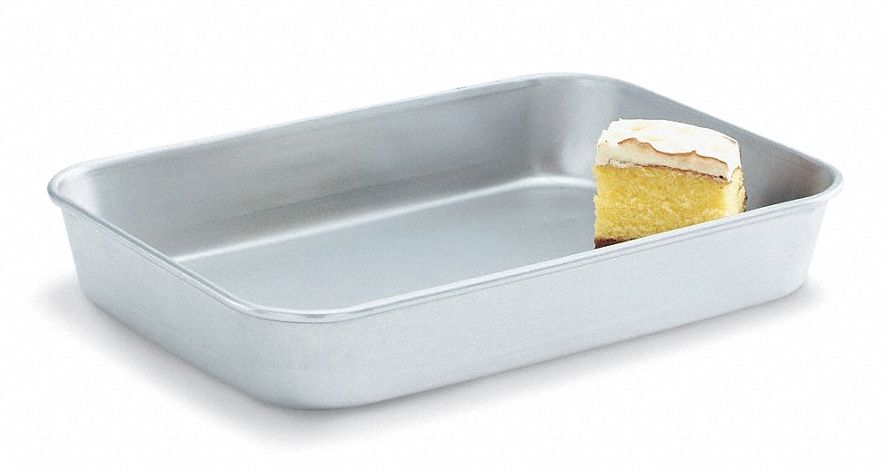 VOLLRATH, Bake and Roast Pan with Drop Handles Pan, Aluminum, Bake and ...