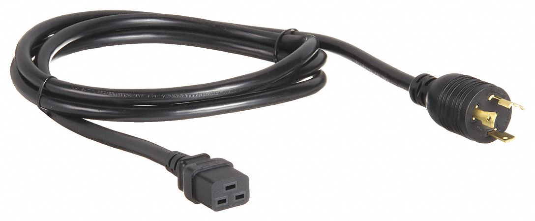 APC BY SCHNEIDER ELECTRIC, 8 ft Lg, NEMA L6-30P Plug, Power Cord ...