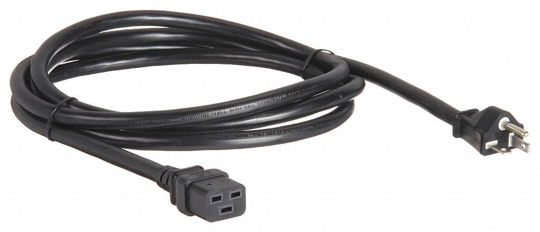 APC BY SCHNEIDER ELECTRIC, 8.2 ft Lg, NEMA 5-20P Plug, Power Cord ...