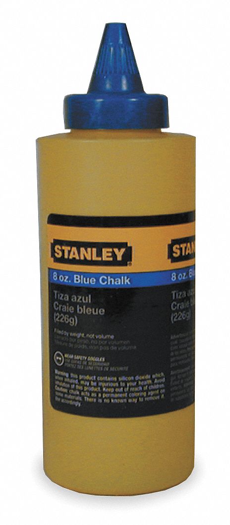 STANLEY Marking Chalk Refill, Temporary, Blue, 8 Oz - 6R226|47-803 ...