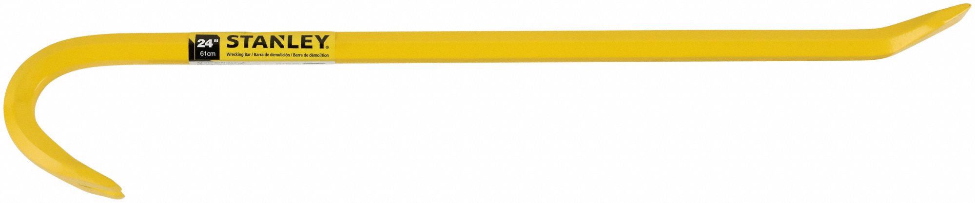 STANLEY Ripping Bar: Chisel/Claw End, 24 in Overall Lg, 3/4 in Bar Wd ...