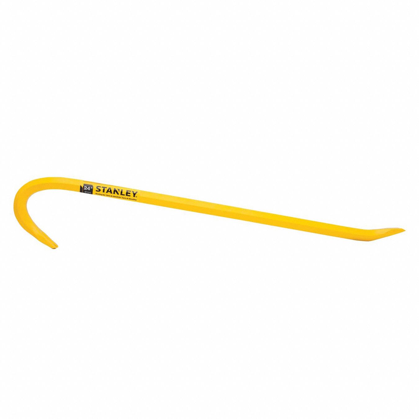 STANLEY Ripping Bar: Chisel/Claw End, 24 in Overall Lg, 3/4 in Bar Wd ...