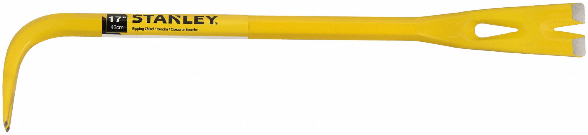 STANLEY Offset Ripping Bar: Claw End, 17 in Overall Lg, 3/4 in Bar Wd ...