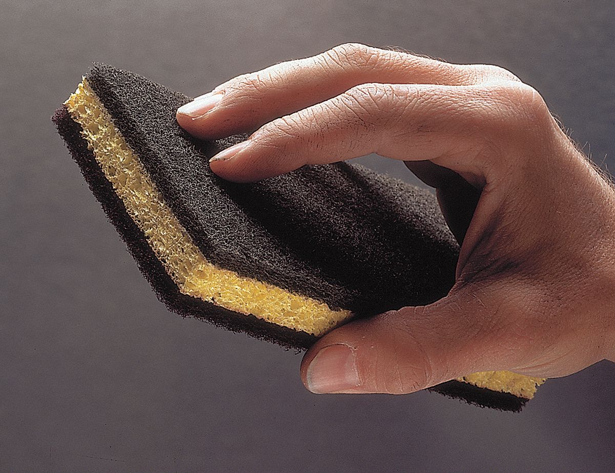 Sanding Sponge, Non-Abrasive Grade, White/Yellow - Grainger