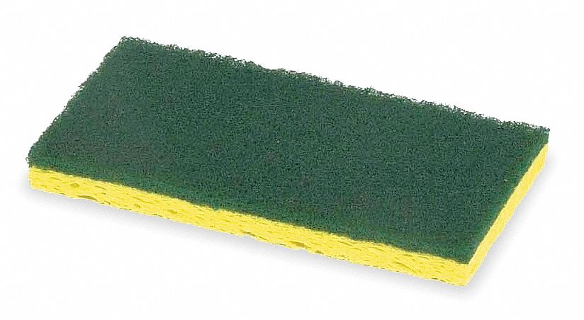 Sanding Sponge, Very Fine Grade, Green/Yellow - Grainger