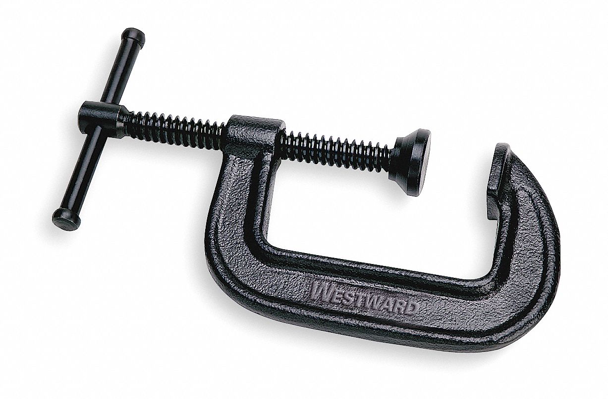 Regular Duty Cast Iron C-Clamp, 8 in Max. Opening, 3 1/4 in Throat ...